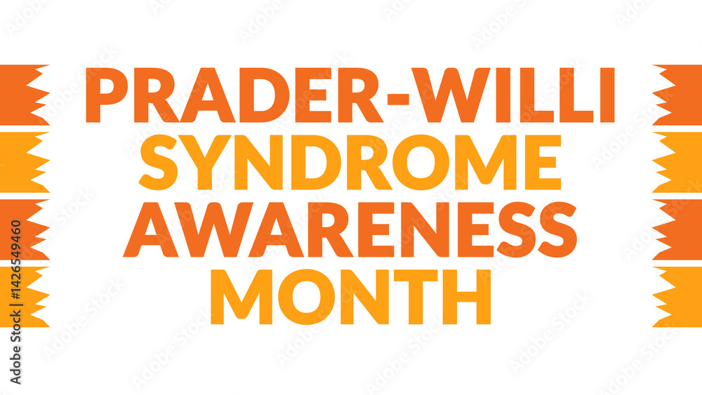 Stock-Illustration „Prader-Willi Syndrome Awareness Month text with ...