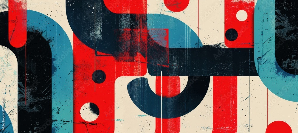 Vintage Typography Poster Design with Modern Graphic Elements and Retro ...