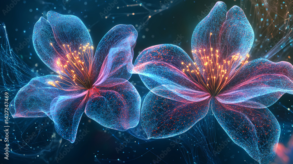 Neural bloom data-driven flowers and their connection to ai networks synaptic connections ...