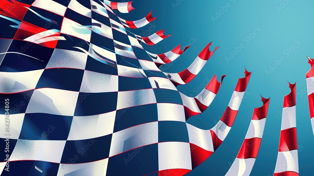 Flag Day Trendy Background: Where Flags Meet the Trend, Igniting the ...