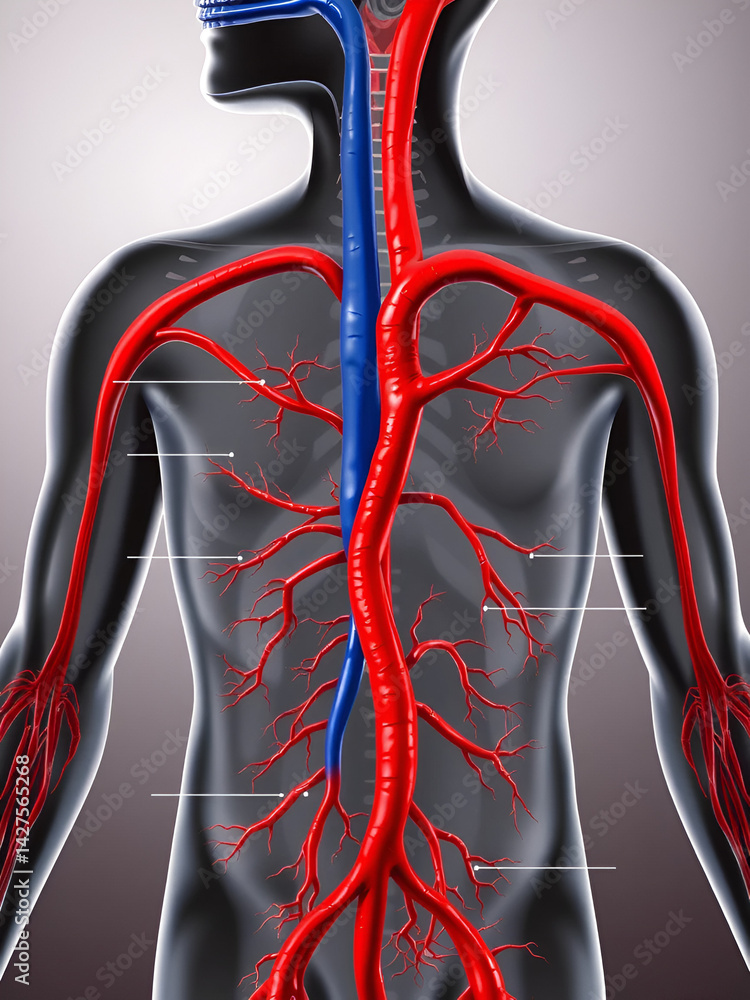 Types of blood vessels circulate blood throughout body. Oxygen to vital ...