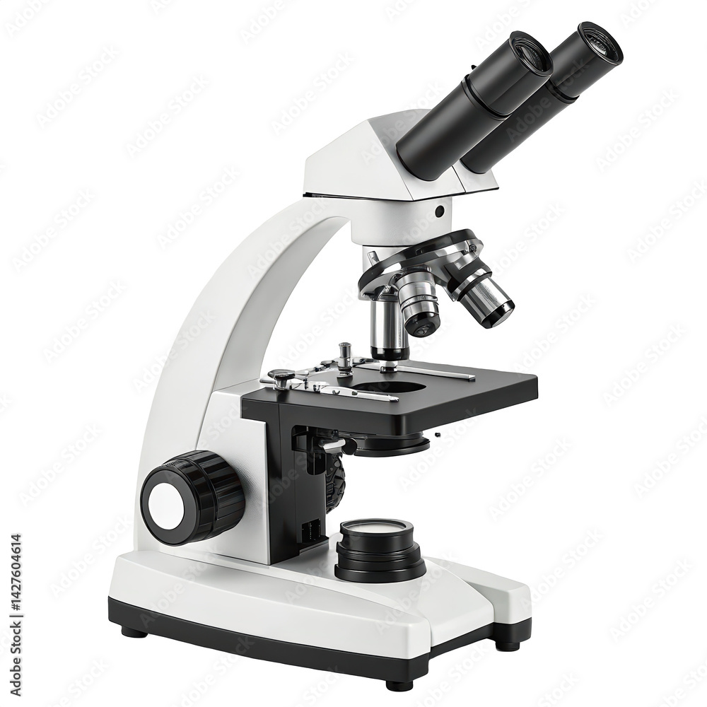 Sleek white and black microscope png lab microscope png scientific ...