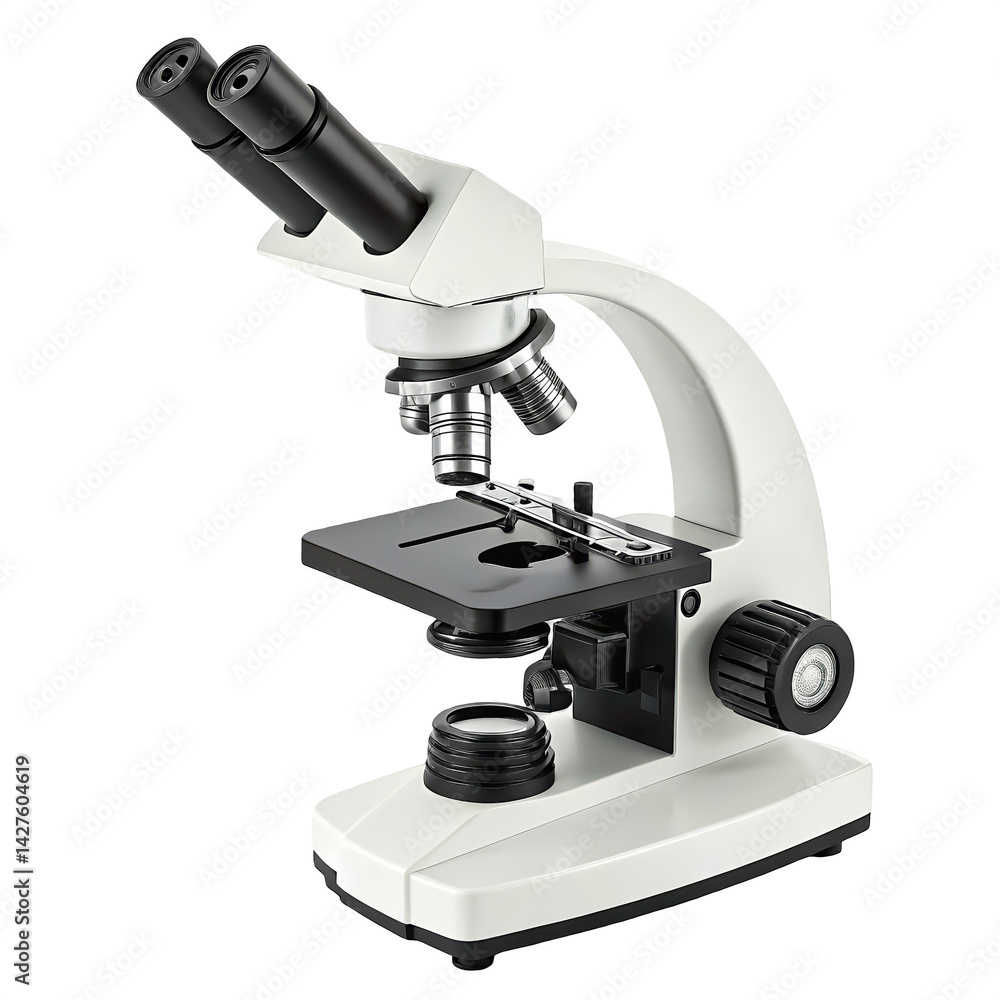 Sleek white and black microscope png lab microscope png scientific ...