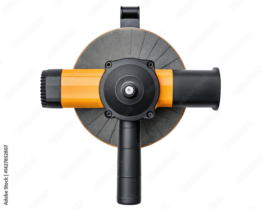 Electric angle grinder with side handle and safety guard on a ...