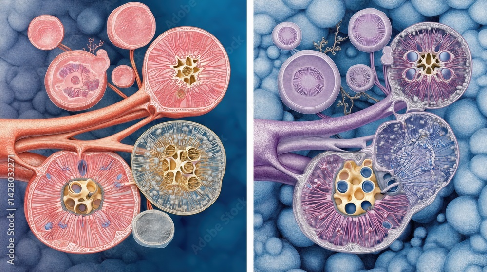 Preeclampsia Awareness Month. Detailed side-by-side illustration of ...