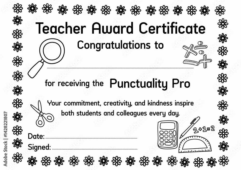 Teacher Appreciation Award Certificate for Kids | Printable Template ...