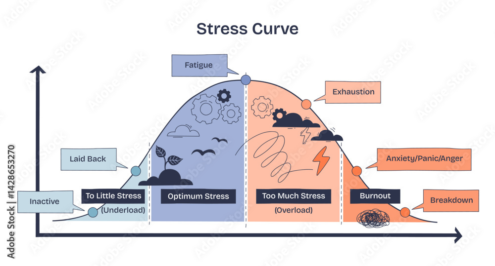 Stress Curve shows the relationship between stress levels and ...