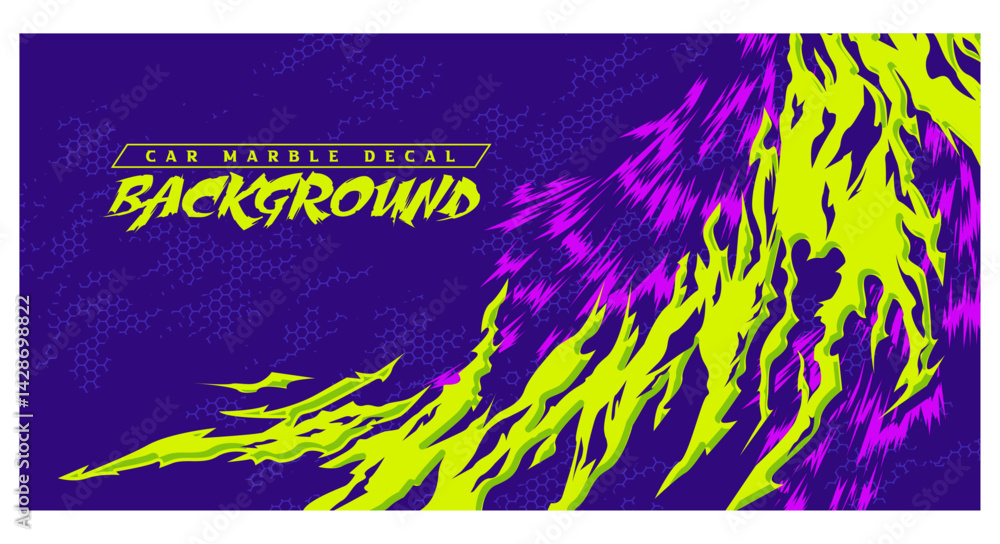Car decal livery wrap banner abstract stripe sporty pn grunge brush ...