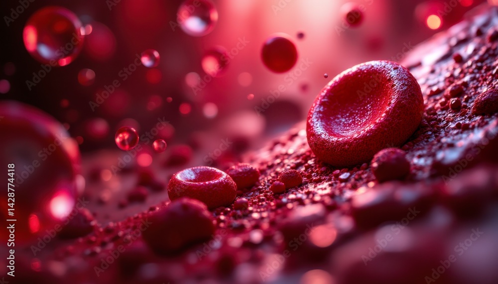 Blood cell dynamics in a microscopic view laboratory setting scientific ...