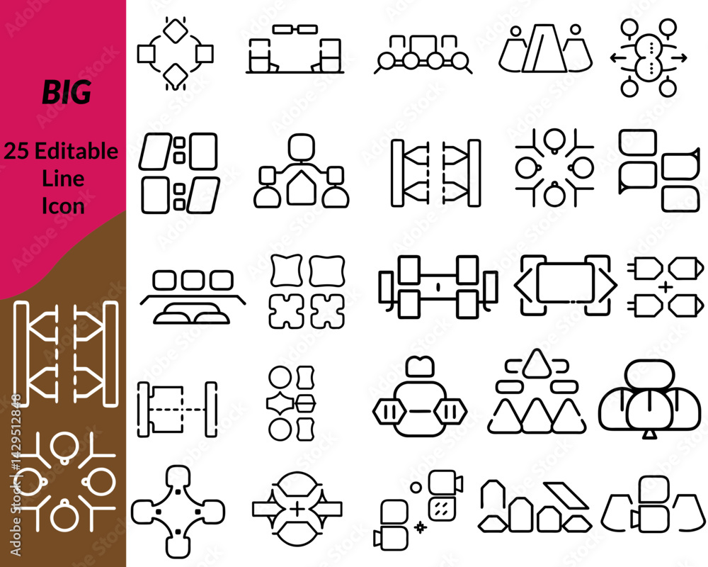 A Big icon set with bold, high-visibility icons—perfect for signage, UI ...