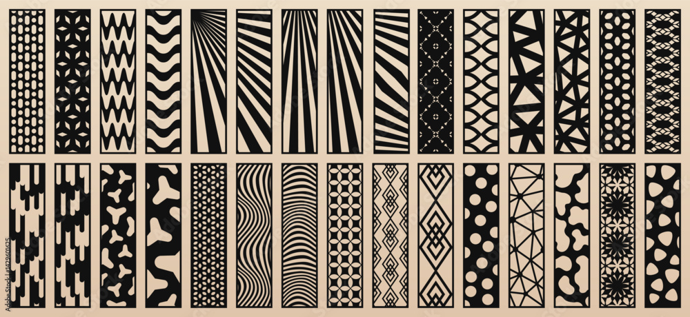 Big vector set of 30 templates for laser cut, CNC, plotter. Unique ...