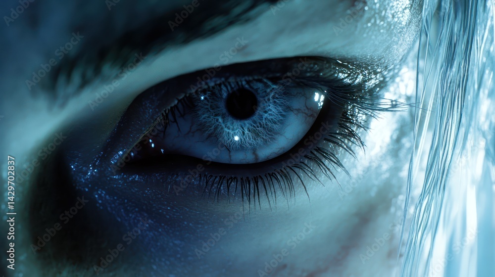 Mystical Azure Gaze: A Detailed Exploration of Intense Eye Contact ...