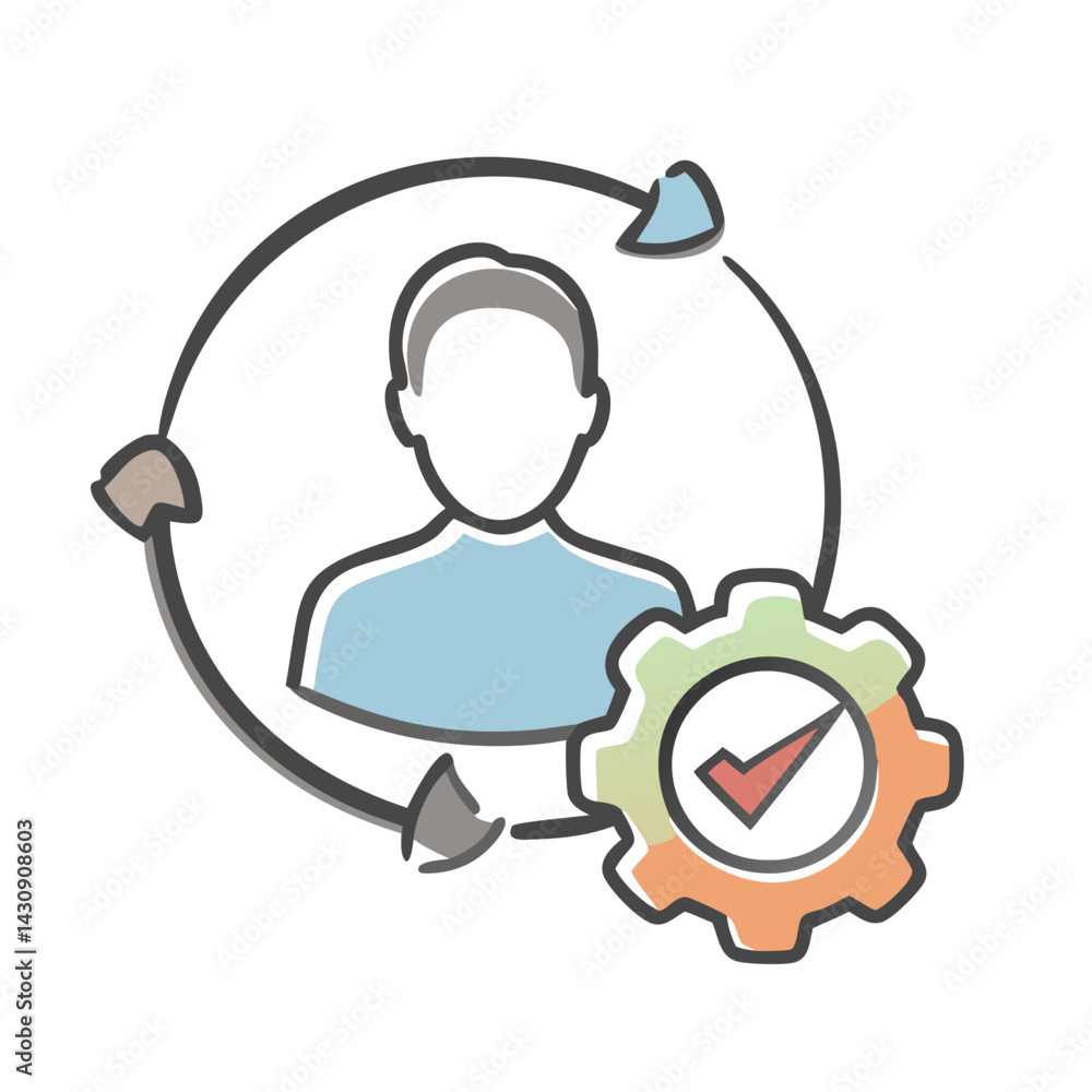 Vector de Stock user roles icon, user roles vector illustration-simple ...