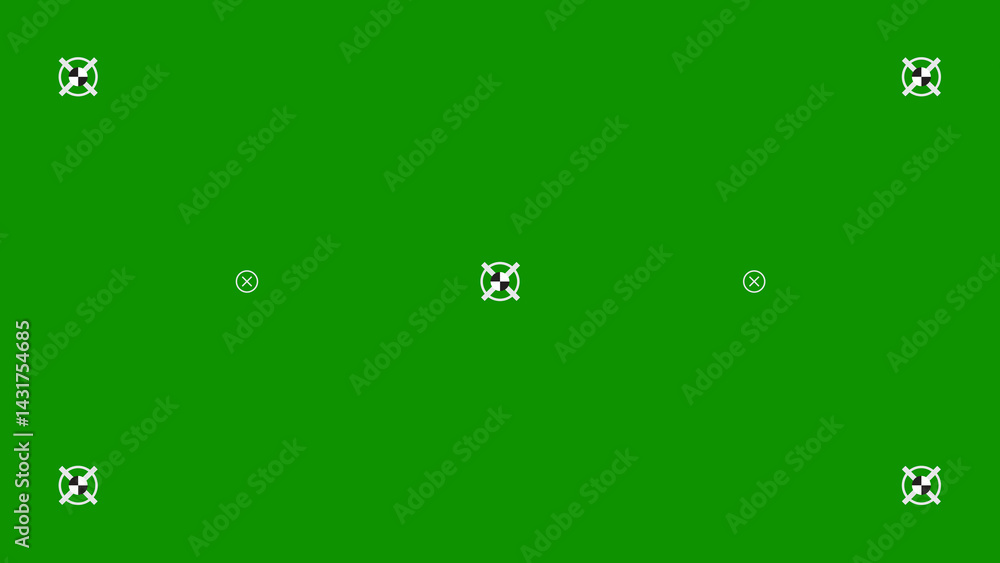 Stock-Illustration „Green screen template with tracking marks ...