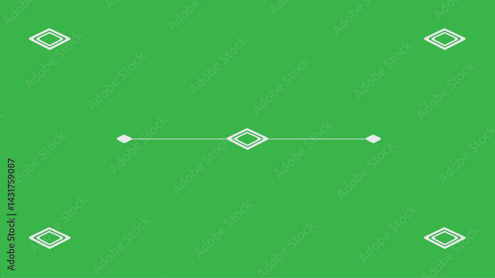 Green screen template with tracking marks. Chromakey technique. Studio ...