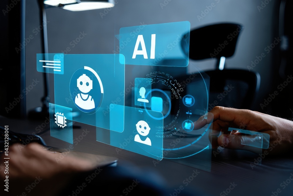AI Artificial Intelligence technology for data analysis, research ...