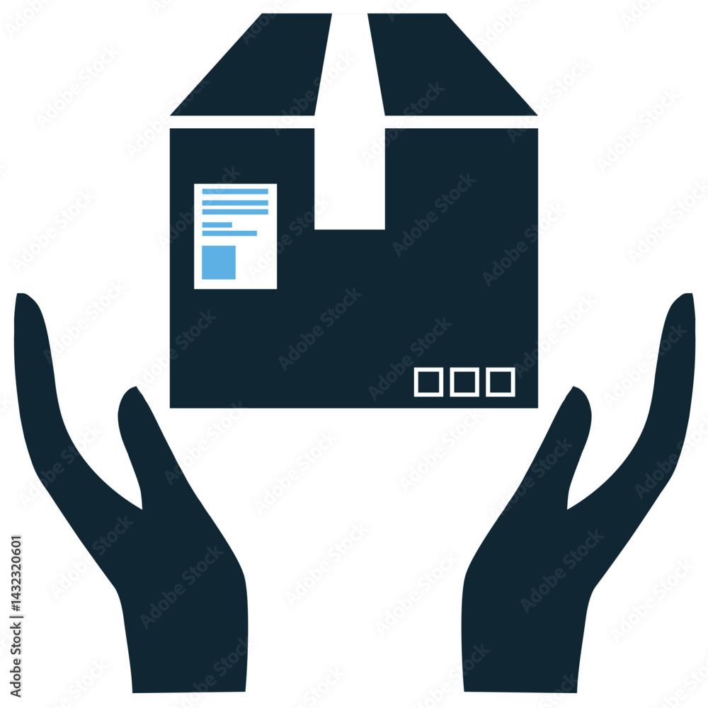 Product logistics care icon vector for handling safety, delivery ...