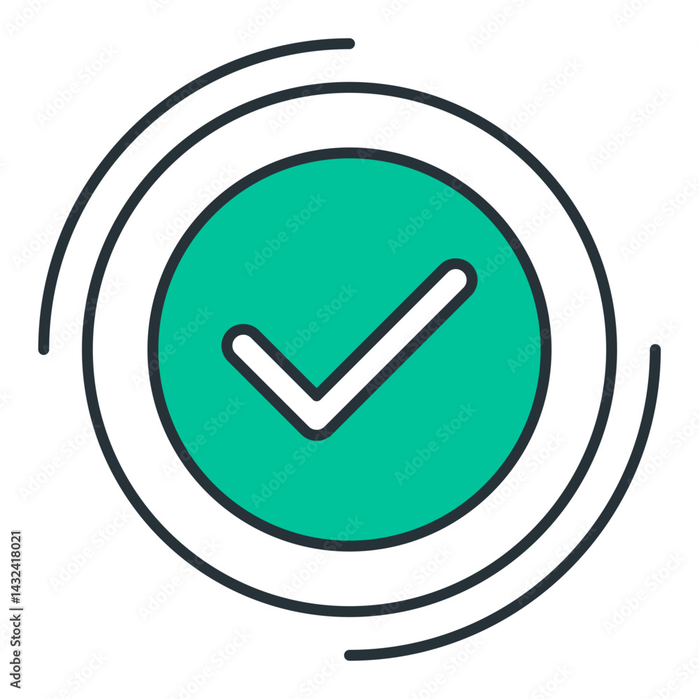 Approved SVG Vector Icon – Flat Design for Approval, Confirmation ...