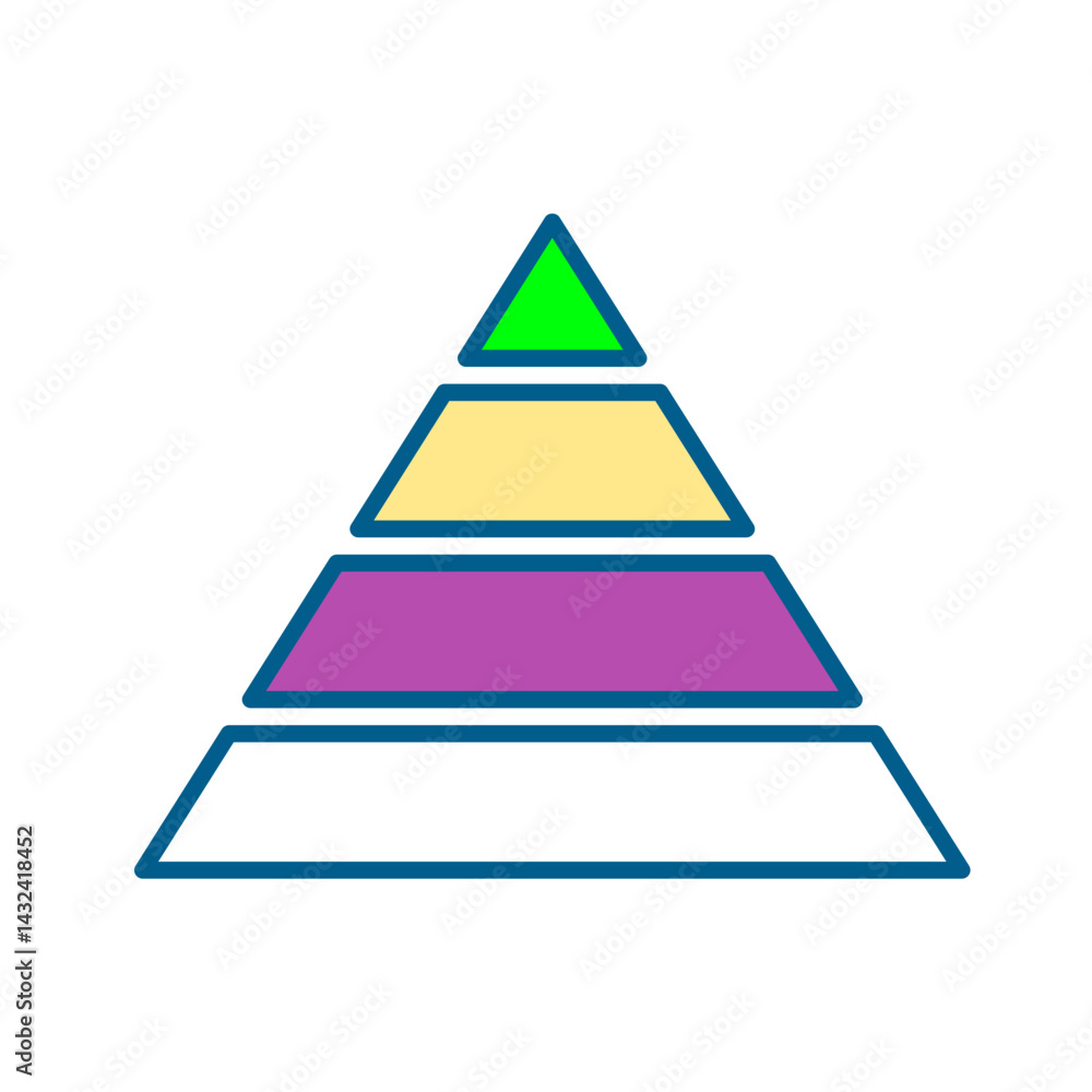Pyramid SVG Vector Icon – Flat Design for Structure, Hierarchy, Levels, Geometric Shape ...