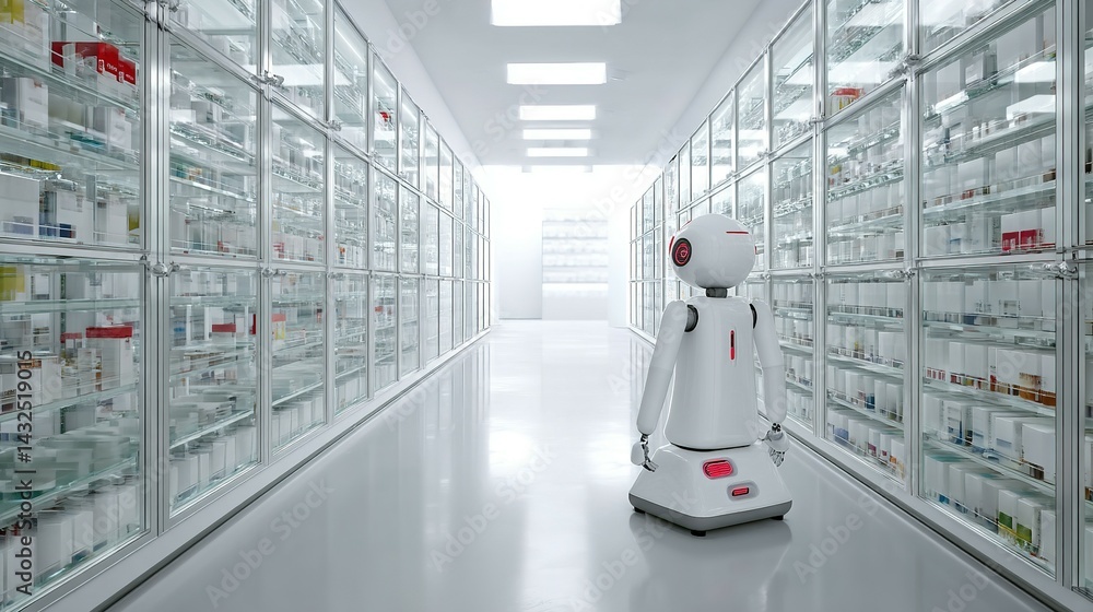 Automated pharmacy robot navigating a sterile warehouse environment ...