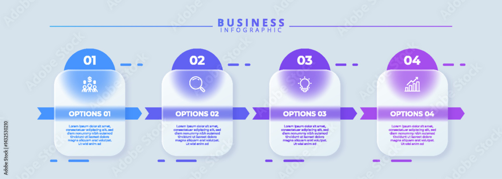 Infographic labels with icons and 4 options or steps. Suitable for ...