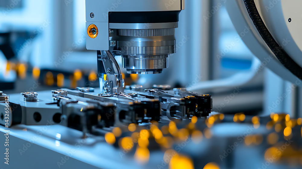 A robotic arm assembling ultra precise robotic surgical instruments in ...
