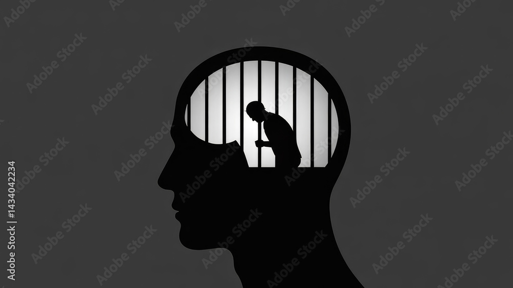 Trapped Thoughts: A poignant representation of the mind's struggles, a ...