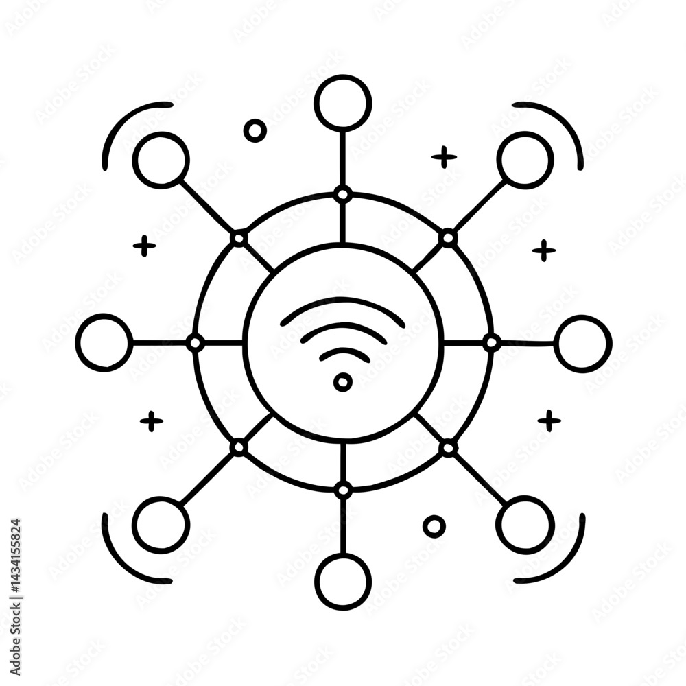 hub icon, hub line art - simple line art of hub, perfect for hub logos ...