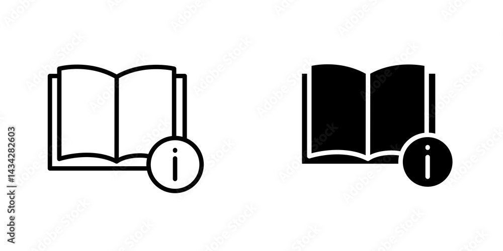 User guide icon vector solid logo illustration. Flat and line style for ...