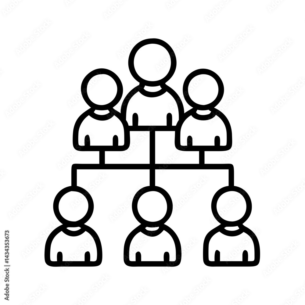 Organization chart hierarchy structure business management team ...
