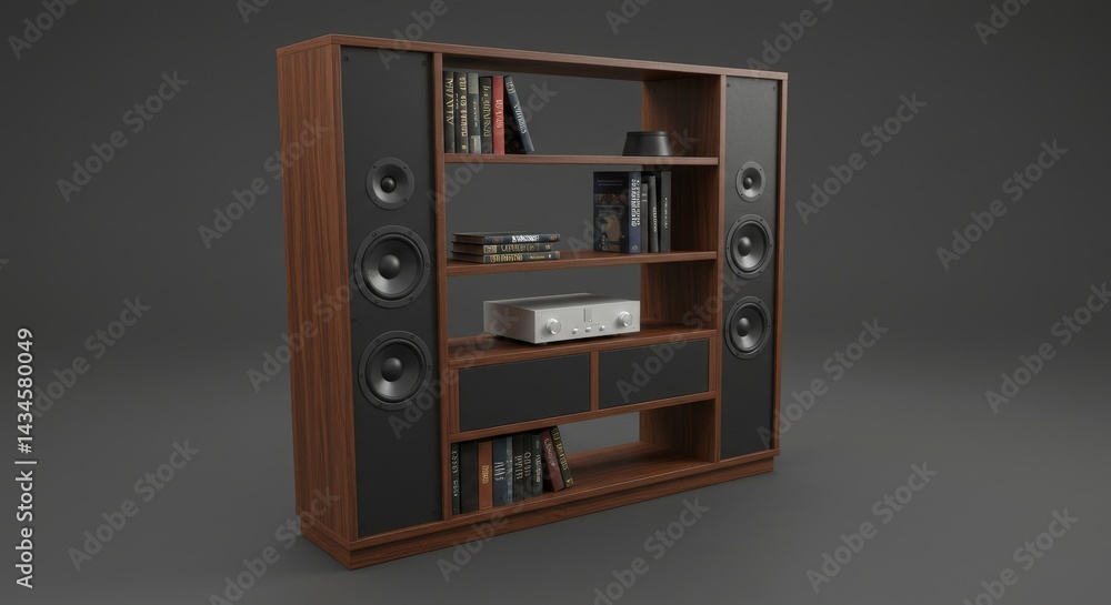 Sleek Audio Bookshelf: Integrated Sound System - Sophisticated ...