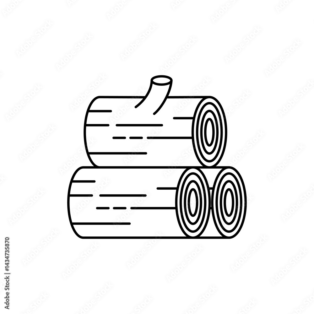 Wood log Icon set. Wood log symbol for web design and mobile app. Wood ...