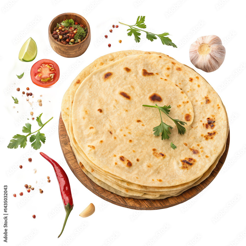 chapati png flatbread roti png Indian bread png unleavened flatbread ...
