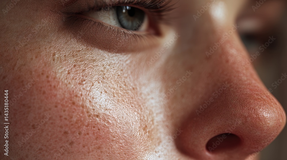 High-resolution image of a woman's face with frothy skin featuring ...