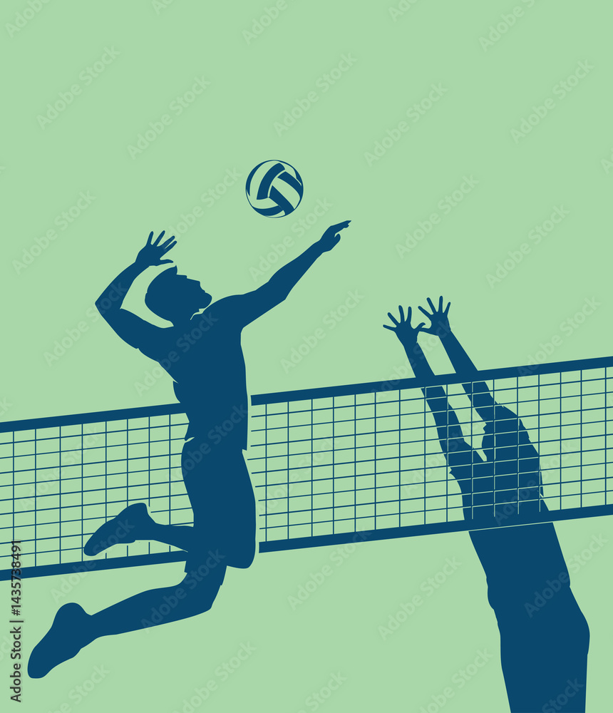 Memorable volleyball spike background design for any media Stock Vector ...