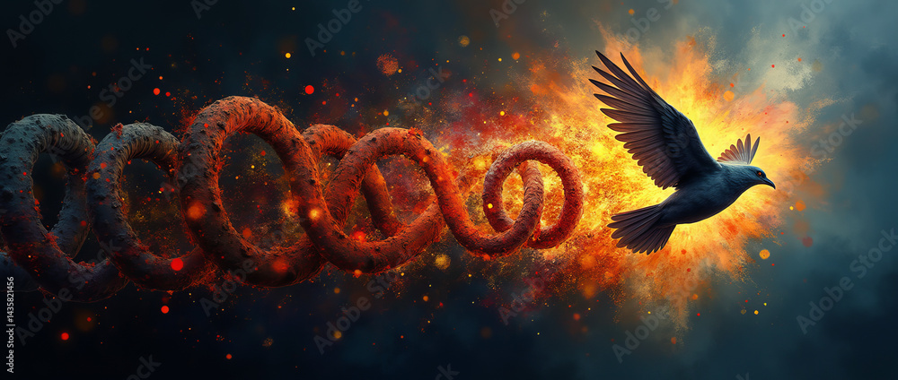 Generative AI Phoenix Rising: Freedom and Transformation Art bird ...