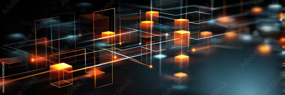 Fotografie Flowchart Transforms Into a Three-Dimensional AI Structure ...