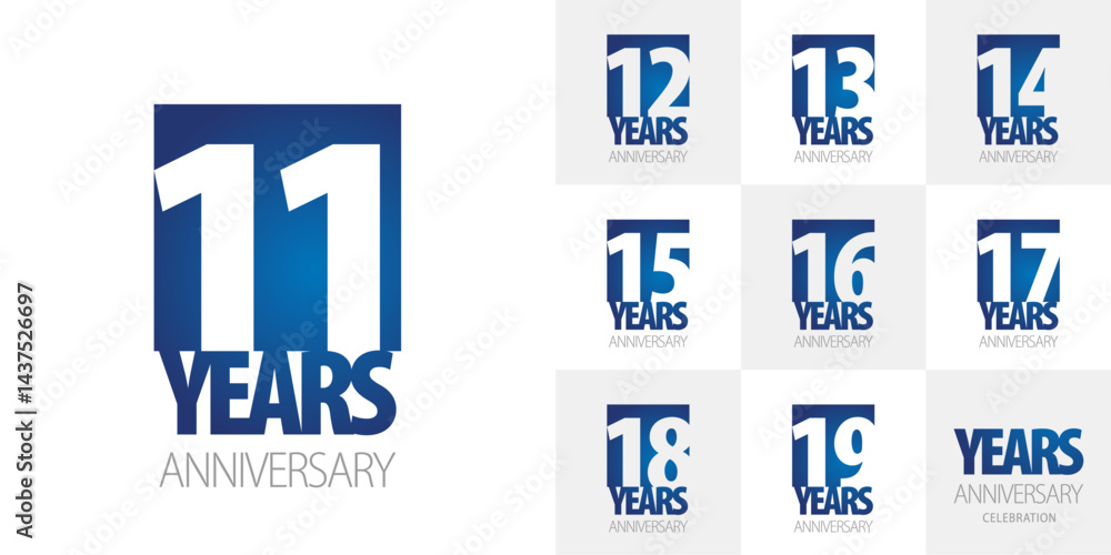 Logo collections for the 1st decade anniversary. Creative design ...