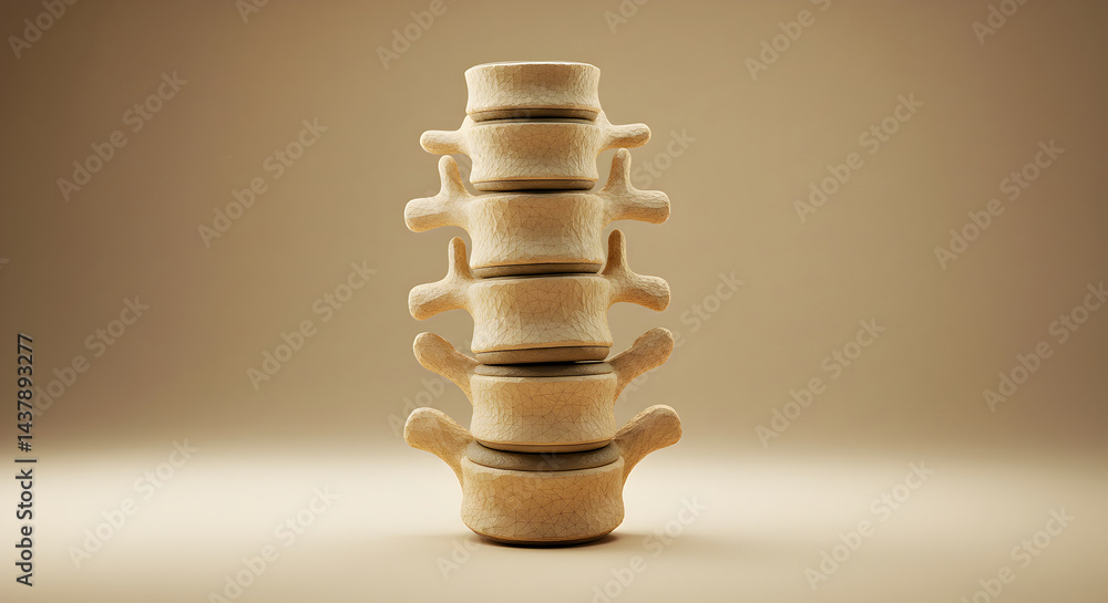 Anatomical Spine Model Showcasing The Vertebral Column Structure and ...