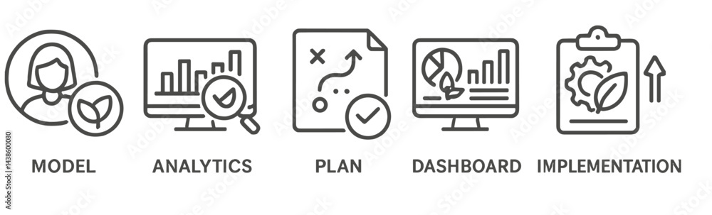 Visual representation of data analytics model and planning process in a ...