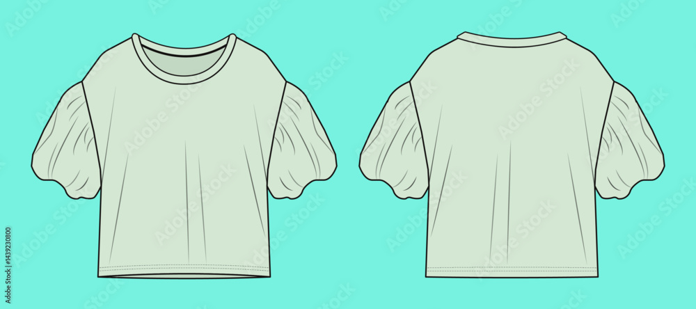 Ladies drop shoulder wide neck frill details short sleeve fashion flat ...