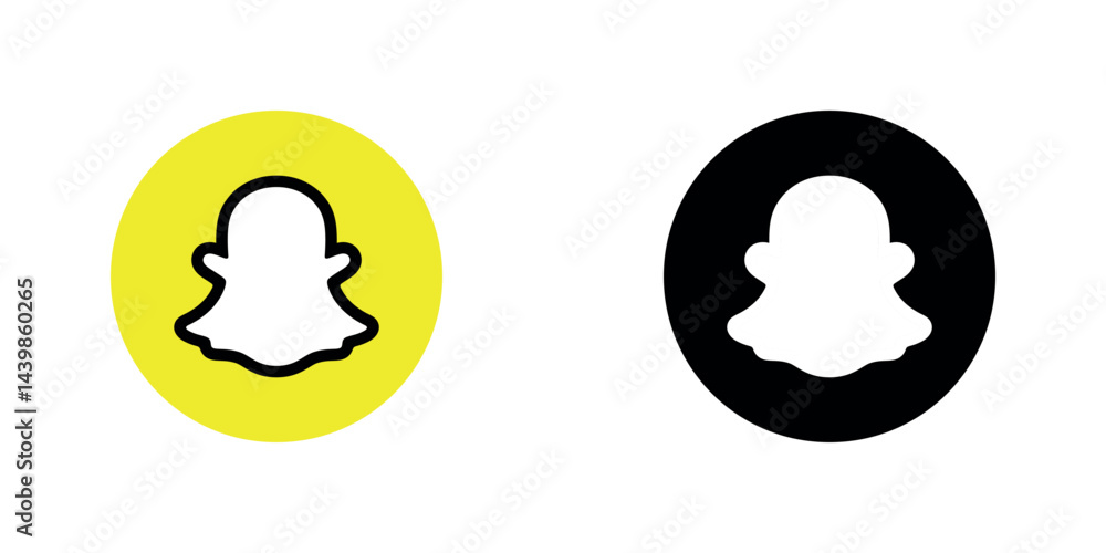 Snapchat Logo Bundle Icon Set, Snapchat App Vector, Editable SVG, PNG ...