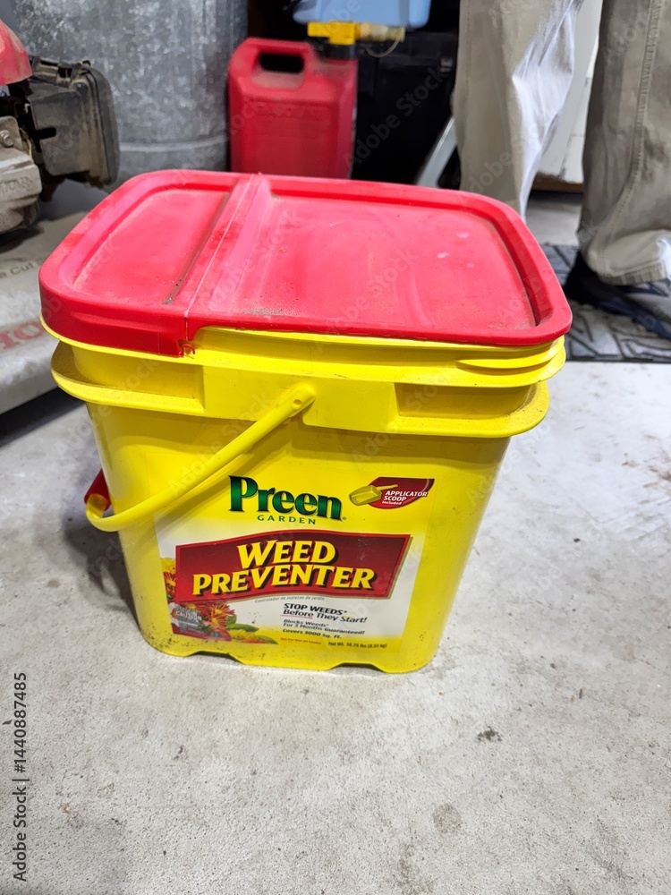 Minneapolis, Minnesota - April 27, 2025: Preen brand weed preventer ...