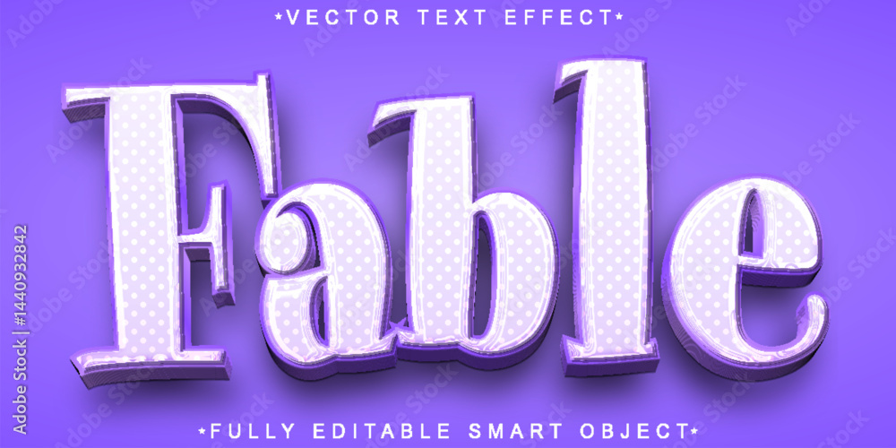 Fable Vector Fully Editable Smart Object Text Effect Stock Vector ...