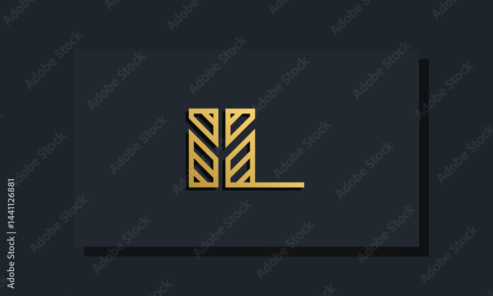 Elegant line art initial letter IL logo. Stock Vector | Adobe Stock