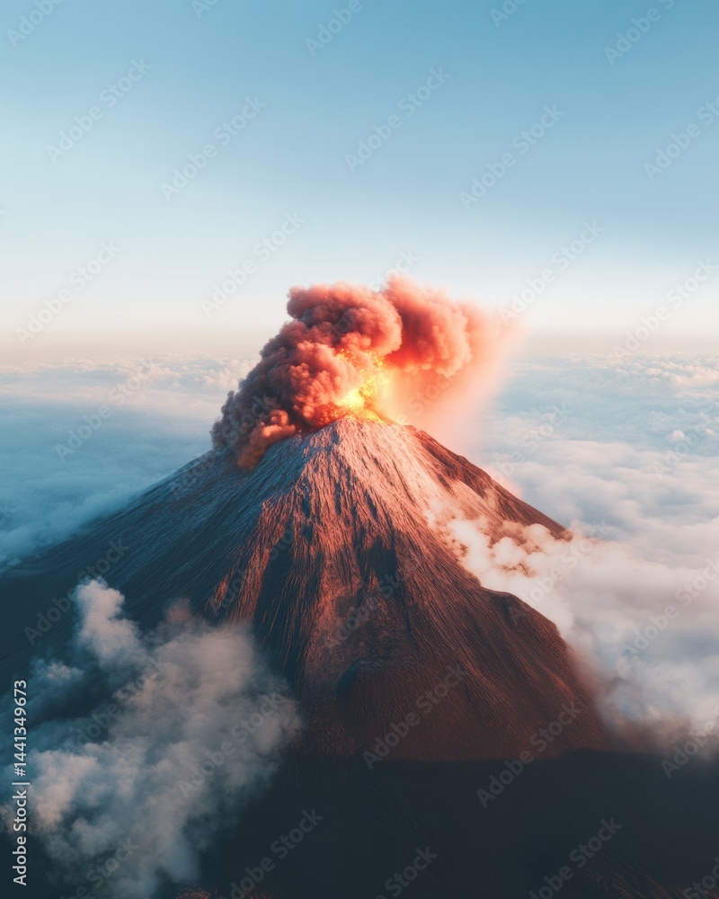 Foto de Stock Climate Crisis and Planetary Dynamics Dramatic Volcanic ...