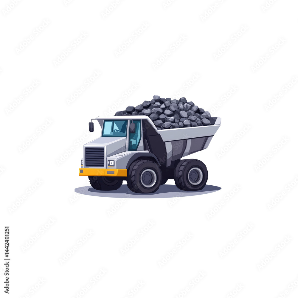 Articulated Dump Truck Hauling Rocks - Mining and Construction ...