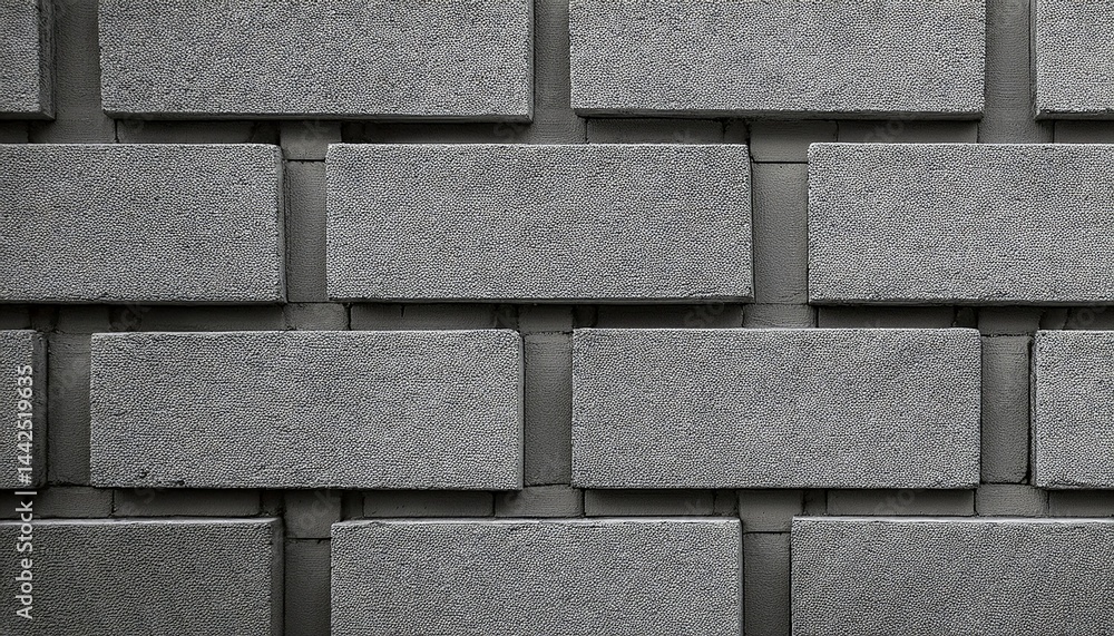 Gray retaining wall garden from concrete shuttering blocks masonry ...