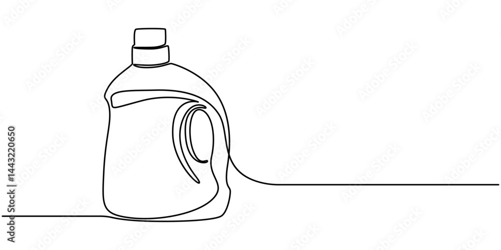 Gallon continuous one line drawing vector illustration, Gallon Of Milk ...