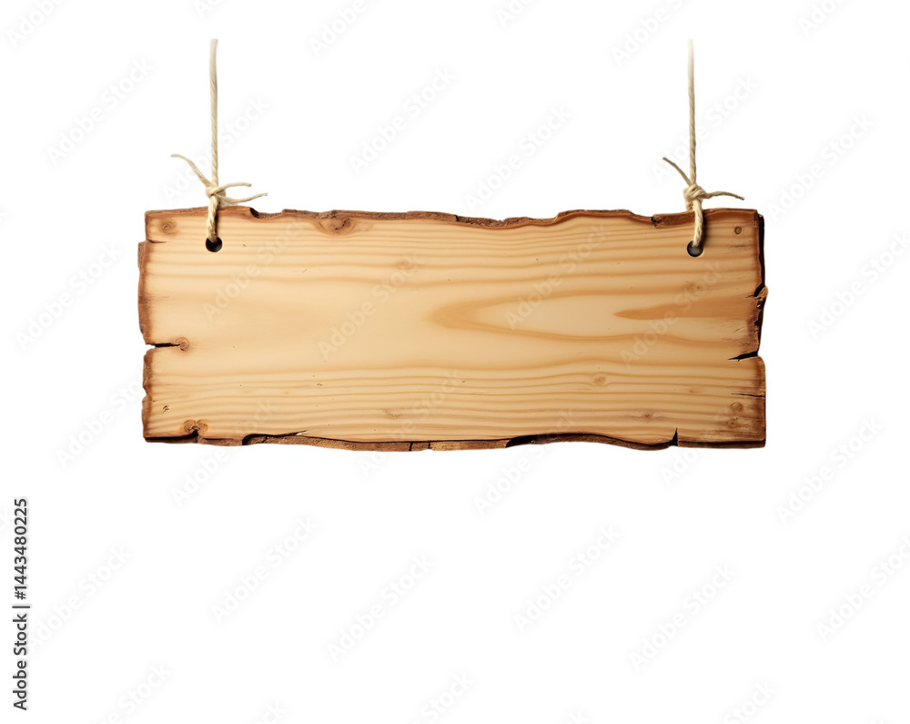 Rustic Wooden Plaque with Rough Edges and Twine Hanging, Ideal for ...